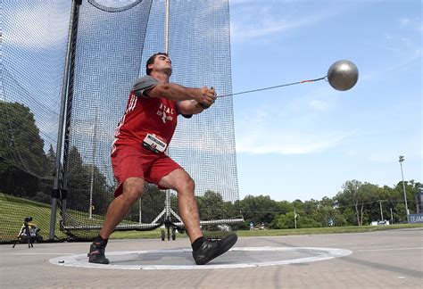 Track And Field Hammer Throw Tops Barton Sets School Mark In Mens