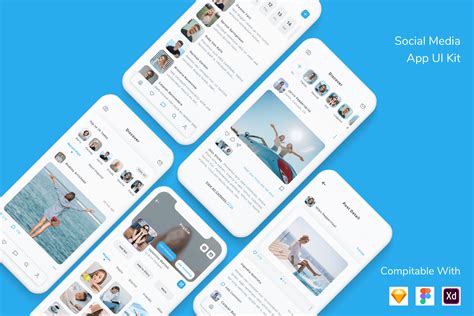 Social Media App Ui Kit Graphic By Betush · Creative Fabrica