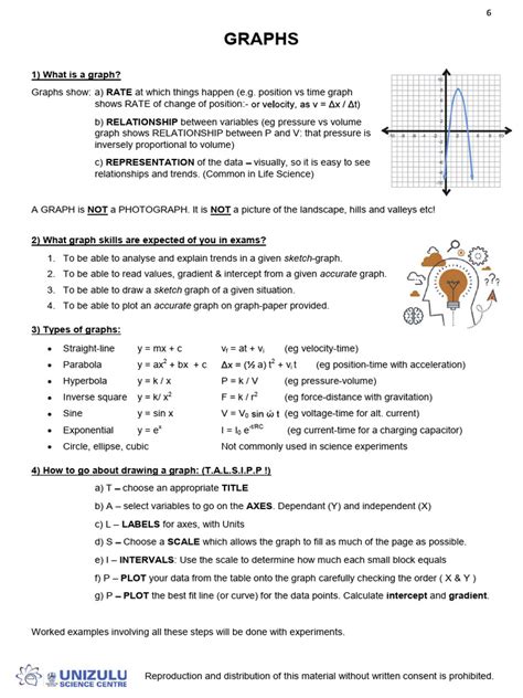Booklet Part 12 Graphs Introduction Pages 6 7 Pdf Friction Cartesian Coordinate System
