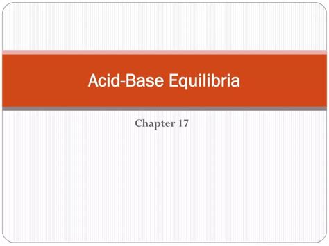 Ppt Acid Base Equilibria Powerpoint Presentation Free Download Id