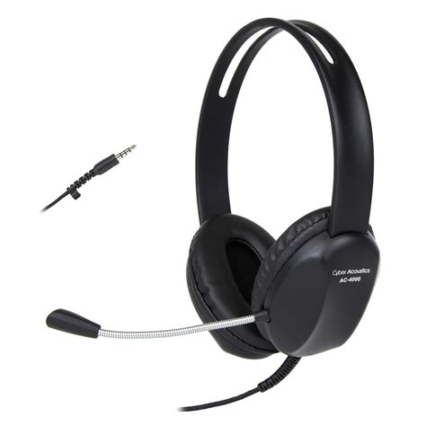 Cyber Acoustics Mm Stereo Headset With Headphones And Noise Cancelling Microphone For Pcs