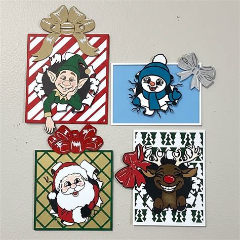 Snowman Present Christmas Decor Glowforge Shop