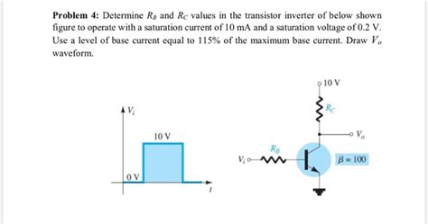Solved Problem 4 Determine Rg And Rc Values In The