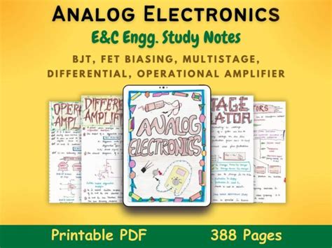 Analog Electronics Aesthetic Study Notes For BTech FE STEM Electrical And Computer