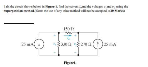 1in The Circuit Shown Below In Figure 1 Find The Current I0 And The Vo