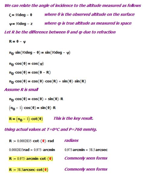 Refraction Error Correction In Sextant Measurements Math Encounters Blog