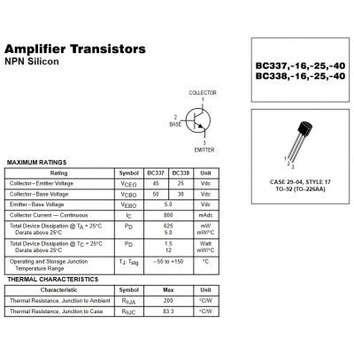 PNP Transistor BC327 (5 Pack)