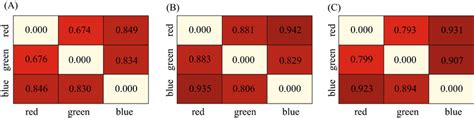 Relative Conditional Entropy Values Between The Red Green And Blue Download Scientific