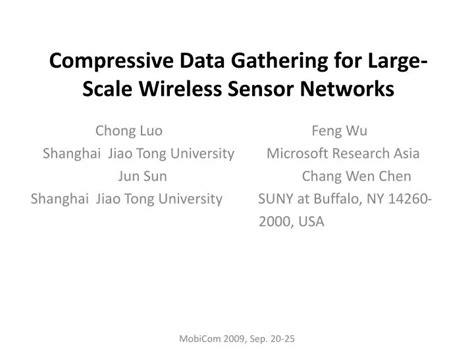 ppt compressive data gathering for large scale wireless sensor