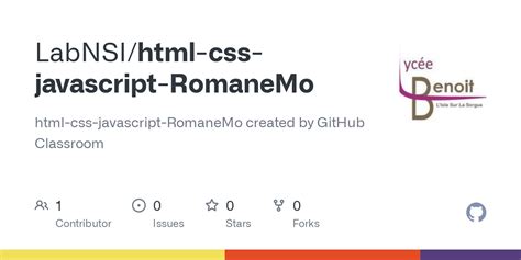GitHub LabNSI Html Css Javascript RomaneMo Html Css Javascript