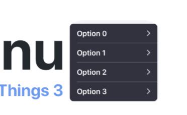 An IOS Context Menu UI Inspired By Things 3