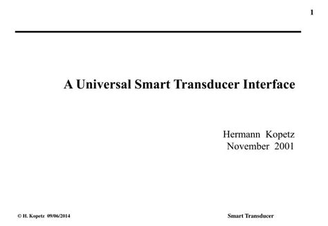 Ppt A Universal Smart Transducer Interface Powerpoint Presentation
