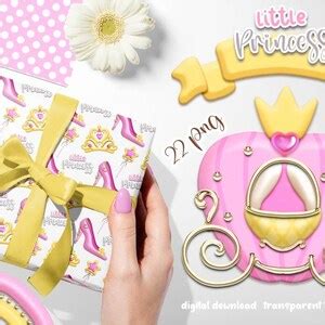 Princess Clipart Princess Crown Clip Art Baby Girl Clipart Etsy