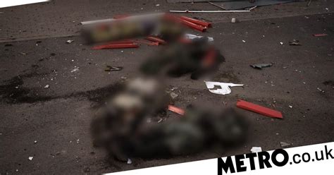 Bodies Of Russian Soldiers Laid Out In Z Shape After Ukrainians