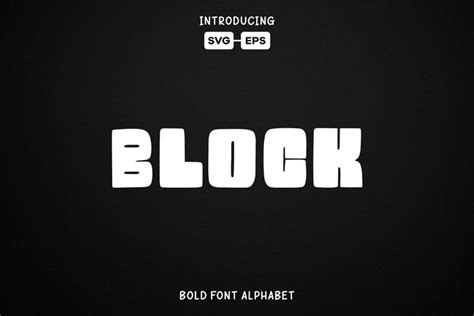 the block svg alphabet bold font bold typography block font svg