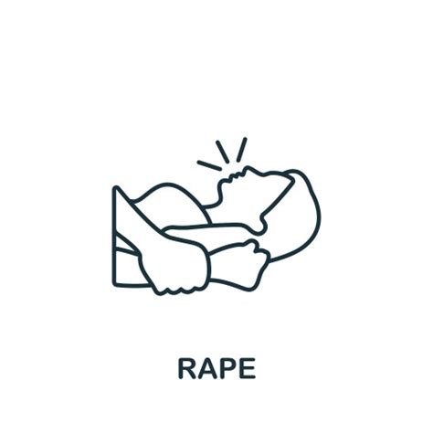 Violence Icon Monochrome Simple Line Harassment Vector Image