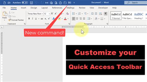 customizing the quick access toolbar legal office guru