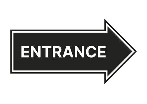Simple Monocolor Entrance Arrow Sign Arrow Signs Entry Signs Signs