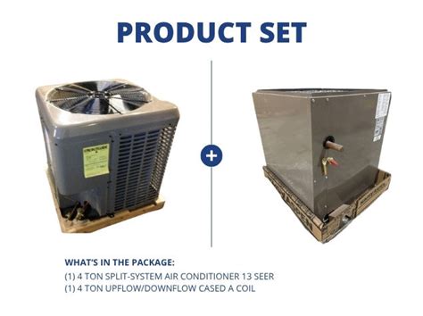 4 Ton Split System Air Conditioner 13 Seer And 4 Ton Upflow Downflow C Surplus City