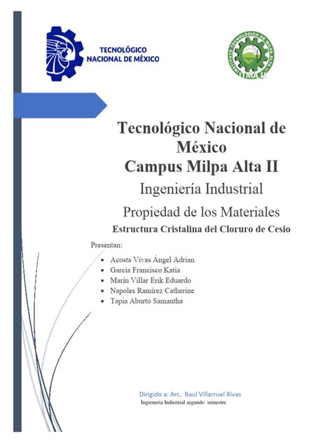 Cloruro De Cesio1 Pdf Cristal Cloro