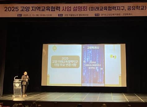 고양교육지원청 2025 지역교육협력 미래교육협력지구 공유학교 사업 설명회 개최