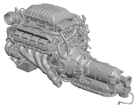Dodge Hellcat V8 Engine And Transmission 3d Scan — Bremar Automotion