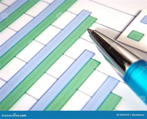 Bar Chart With Pen Stock Photo Image Of Bank Accounting