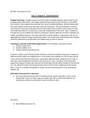 GIS Lab NR Introduction To GIS Lab Chapter Spatial Analysis Chapter Summary