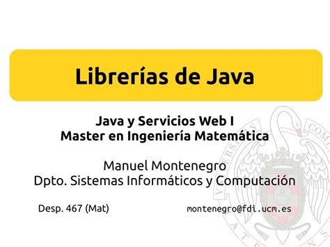 Pdf De Programación Librerías De Java Java Y Servicios Web I