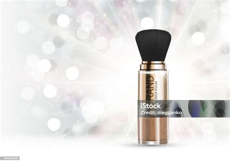 광고 또는 잡지 배경에 대한 디자인 화장품 제품 분말 템플릿 3d 사실적인 벡터 I삽화 광고에 대한 스톡 벡터 아트 및 기타