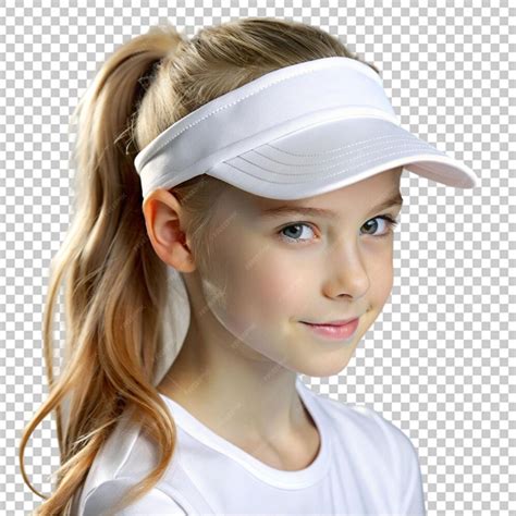 Girl Wearing White Visor Premium Ai Generated Psd