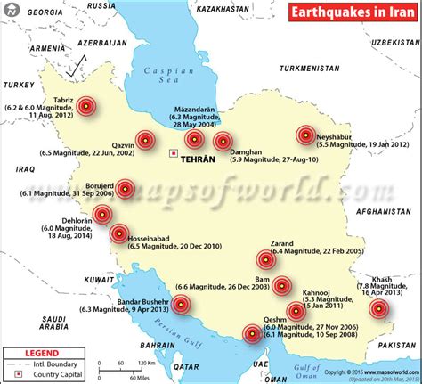 Iran Earthquake Map Areas Affected By Earthquake In Iran