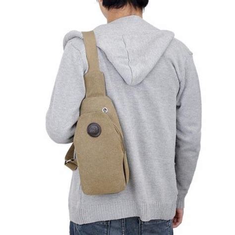 Fin 1 กระเปาสะพายแคนวาสผชาย รน Code 1380 สนำตาล Shopee Thailand