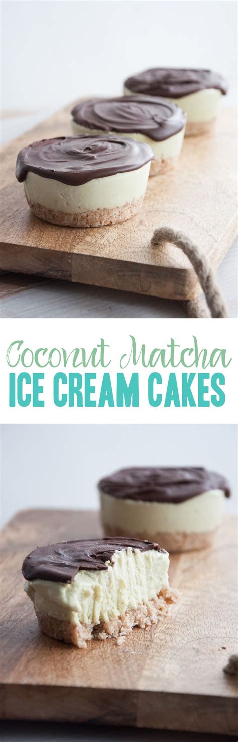 Vegan Coconut Matcha Ice Cream Cakes Recipe Elephantastic Vegan
