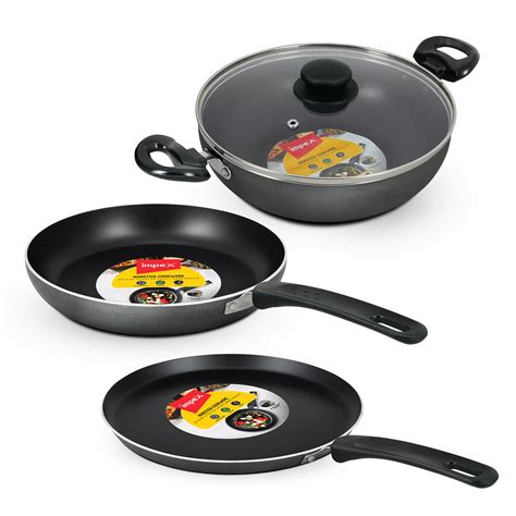 Impex Envy 4 Piece Nonstick Cookware Set Nv 444r Grey Impex Webstore