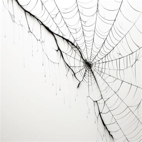 Premium Photo Deconstructive Art Haunting Cobweb On White Background