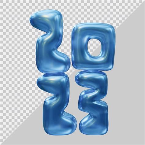 Feliz Año Nuevo 2023 Número Con Estilo Moderno 3d Archivo Psd Premium