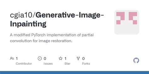 GitHub Cgia Generative Image Inpainting A Modified PyTorch Implementation Of Partial