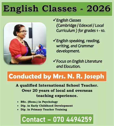 Cambridge And Local Curriculum English Classes English Languages