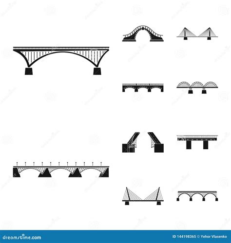 Vector Design Of Construct And Side Symbol Set Of Construct And Bridge