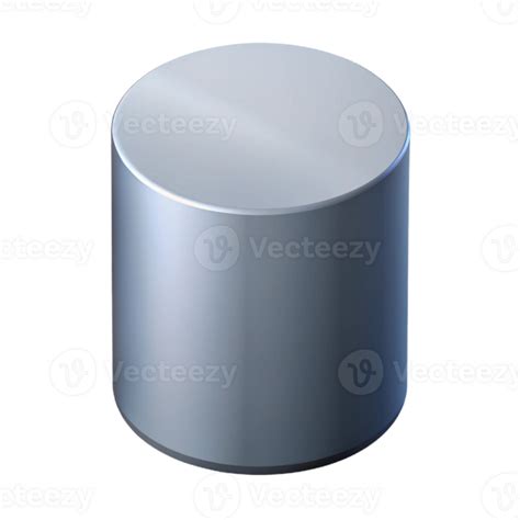 Alluring Standout Scalable Isometric Cylinder With Single Weight Stroke And A Gray Surface With