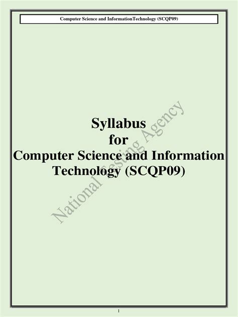 Computer Science And Information Technology Scqp09 Pdf Equations