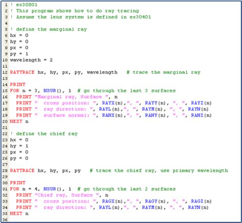 Zemax Programming Language 38 Ray Tracing Open Source Photonics