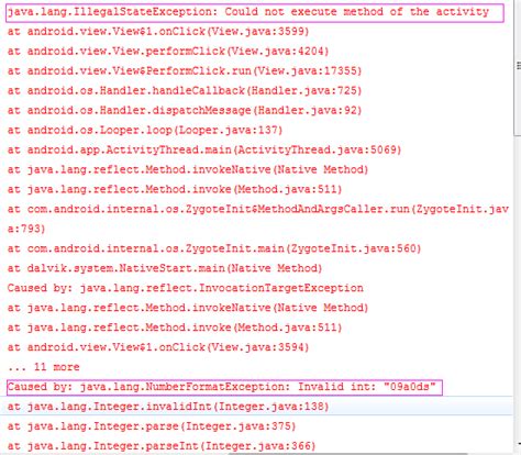 Android Error Java Lang IllegalStateException Could Not Execute