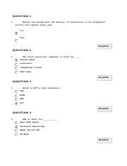 COSC Quiz Docx QUESTION Mooreslawstatedthatthedensityoftransistorsinanintegrated