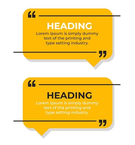 Premium Vector Heading Or Comment Text Frame With Quote Marks Simple