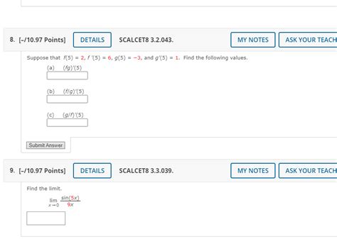 solved suppose that f 5 2 f 5 6 g 5 −3 and