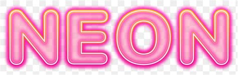 Neon Word Sticker Png Element Premium Png Rawpixel