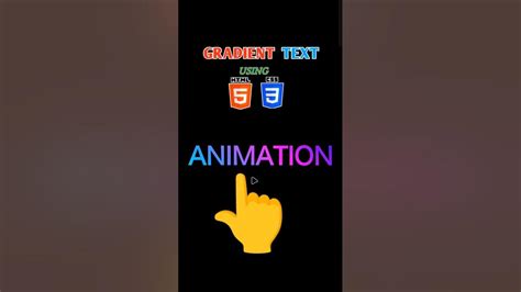 Gradient Text Animation Using Html And Css Codingshorts Webcreation