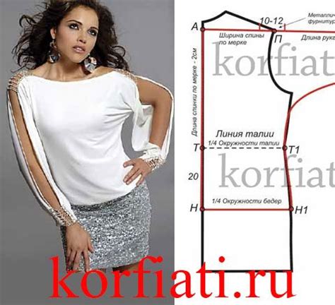 Выкройка блузки с рукавом летучая мышь от Корфиати | Abbigliamento da ...